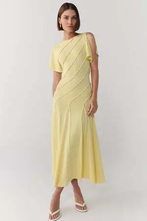 Meshki Lani Asymmetrical Knit Midi Dress