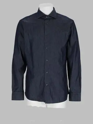 Hugo Boss Camicia Slim Fit In Denim Di Cotone E Cashmere
