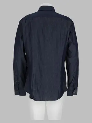 Hugo Boss Camicia Slim Fit In Denim Di Cotone E Cashmere