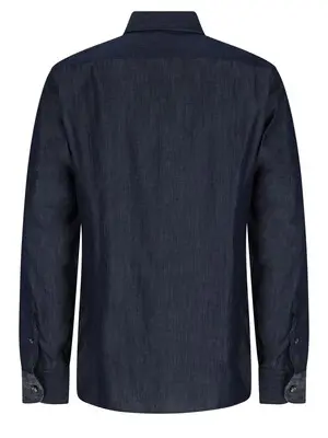 Hugo Boss Camicia Slim Fit In Denim Di Cotone E Cashmere