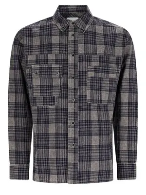 MARANT Camicia "vittorio" In Cotone E Lino - Blue