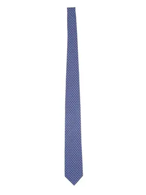 FERRAGAMO Cravatta In Seta - Blue
