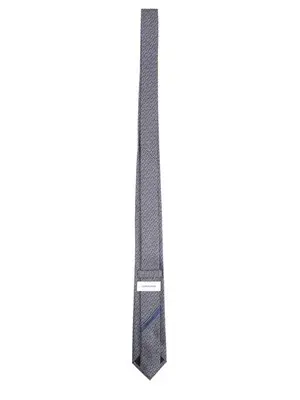 FERRAGAMO Cravatta "gancini" In Jacquard Di Seta