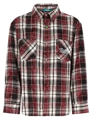 BARROW Overshirt In Flanella Con Stampa - Red
