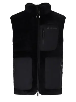 Moncler Gilet Reversibile Imbottito In Piuma - Black