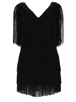 Michael Kors Mini Abito Con Frange - Black