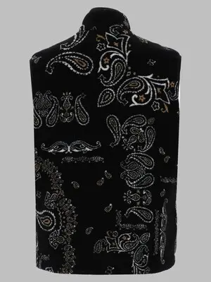 Moncler Gilet Reversibile Effetto Teddy Con Stampa Paisley