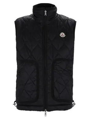 Moncler Gilet Reversibile Effetto Teddy Con Stampa Paisley