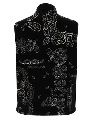 Moncler Gilet Reversibile Effetto Teddy Con Stampa Paisley