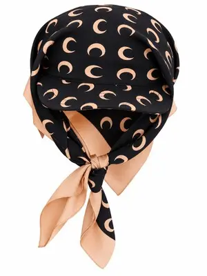 MARINE SERRE Cappello Da Baseball Velato In Seta - Black