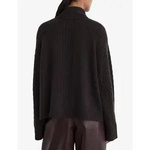 REISS Brielle Cable-knit Wool And Cashmere-jumper - Neutral