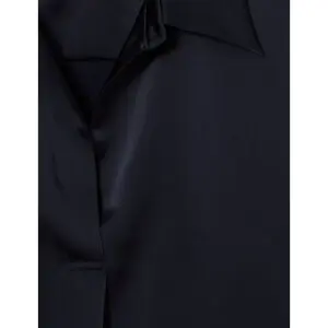 Claudie Pierlot Open-collar Relaxed-fit Woven Blouse