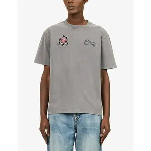 EVISU Osaka Rose Cotton-jersey T-shirt