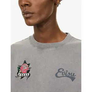 EVISU Osaka Rose Cotton-jersey T-shirt