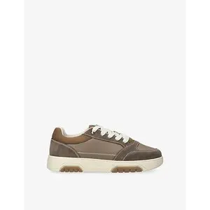 ARNE Nova Leather And Woven Trainers - Brown