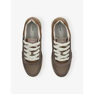 ARNE Nova Leather And Woven Trainers