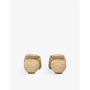 Cult Gaia Tia 80 Raffia Heeled Mules