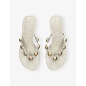 Cult Gaia Anora 55 Leather Heeled Sandals
