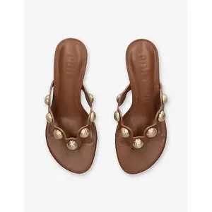 Cult Gaia Anora 55 Leather Heeled Sandals