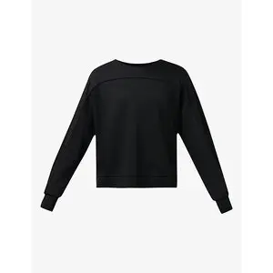 Sweaty Betty After Class Seam-detail Crop Jersey Sweatshirt