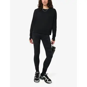Sweaty Betty After Class Seam-detail Crop Jersey Sweatshirt