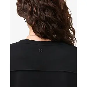 Sweaty Betty After Class Seam-detail Crop Jersey Sweatshirt