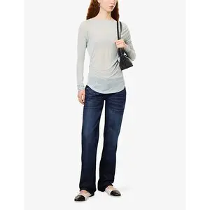 PEACHY DEN Emma Semi-sheer Jersey Top