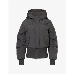 PEACHY DEN Sandy Hooded Cotton-blend Puffer Jacket - Graphite