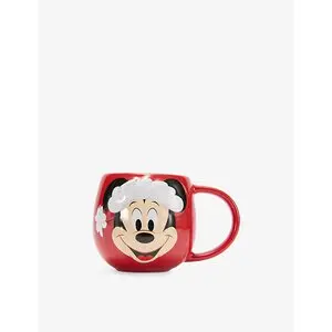 THE DISNEY STORE AT SELFRIDGES Santa Mickey Mouse Stoneware Mug - Multi-coloured