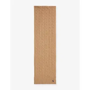Polo Ralph Lauren Cable-knit Wool And Cashmere Blend Scarf