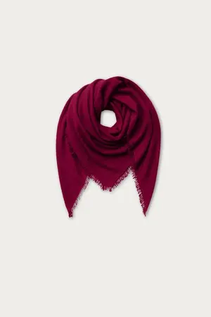 Iris Von Arnim Cashmere Scarf Julia Square - Ruby