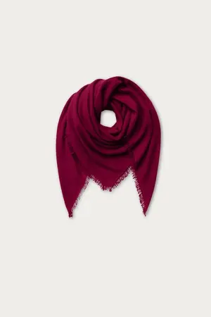 Iris Von Arnim Cashmere Scarf Julia Square - Ruby