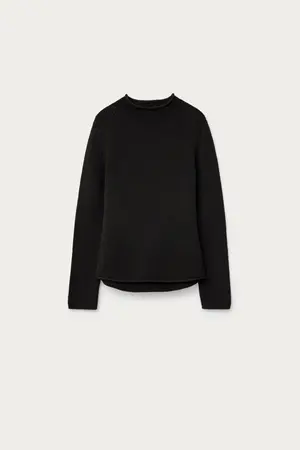 Iris Von Arnim Cashmere Sweater Zimara Plain Knit - Black