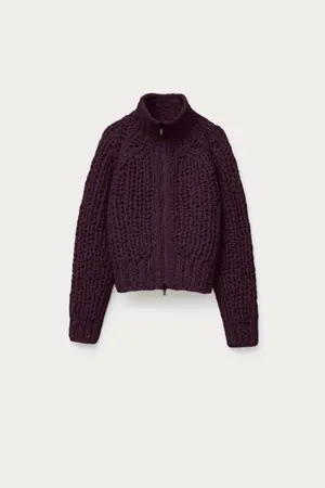 Iris Von Arnim Handknit Cardigan Heloisa - Barolo