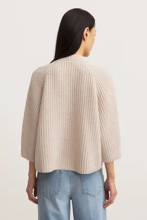 Iris Von Arnim Stonewashed Cashmere Cardigan Fallou Button
