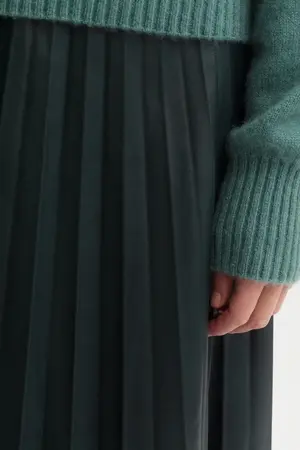 Iris Von Arnim Leather Skirt Pamila - Pine Green