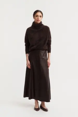 Iris Von Arnim Brushed Cashmere Sweater Embla - Chocolate