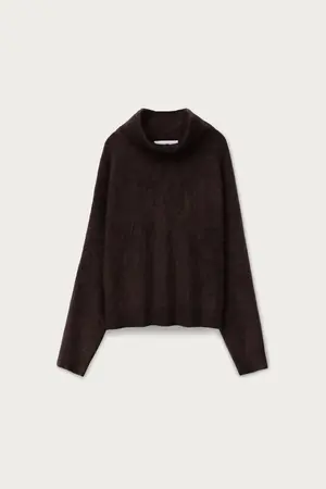 Iris Von Arnim Brushed Cashmere Sweater Embla - Chocolate