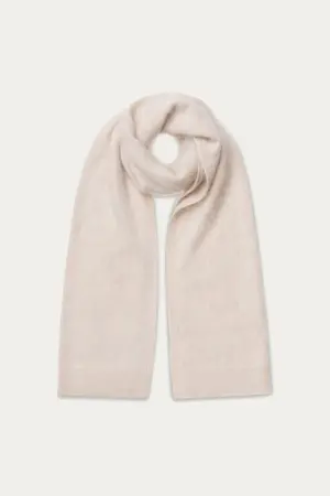 Iris Von Arnim Brushed Cashmere Scarf Belmont Small - Alabaster