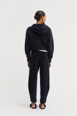 Iris Von Arnim Brushed Cashmere Sweater Dabora - Navy
