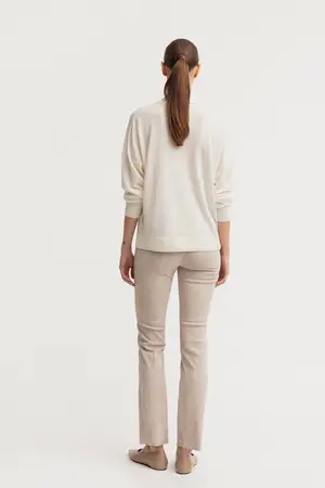 Iris Von Arnim Leather Trousers Philine - Alabaster