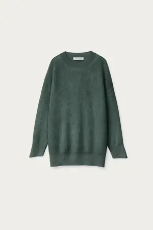 Iris Von Arnim Brushed Cashmere Sweater Darlina - Forest