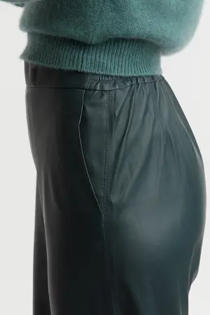 Iris Von Arnim Leather Trousers Padmara - Pine Green