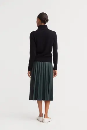 Iris Von Arnim Cashmere-silk Sweater Neris Turtle - Navy