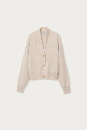 Iris Von Arnim Cashmere-Silk Cardigan - KRISTANA Alabaster
