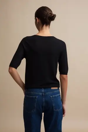 Iris Von Arnim Superfine Cashmere T-shirt Lily - Black