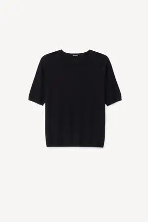 Iris Von Arnim Superfine Cashmere T-shirt Lily - Navy