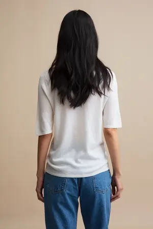 Iris Von Arnim Superfine Cashmere T-shirt Lily - Off White