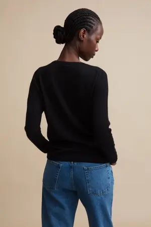 Iris Von Arnim Superfine Cashmere Sweater Laureen - Black