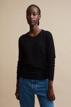 Iris Von Arnim Superfine Cashmere Sweater Laureen - Black